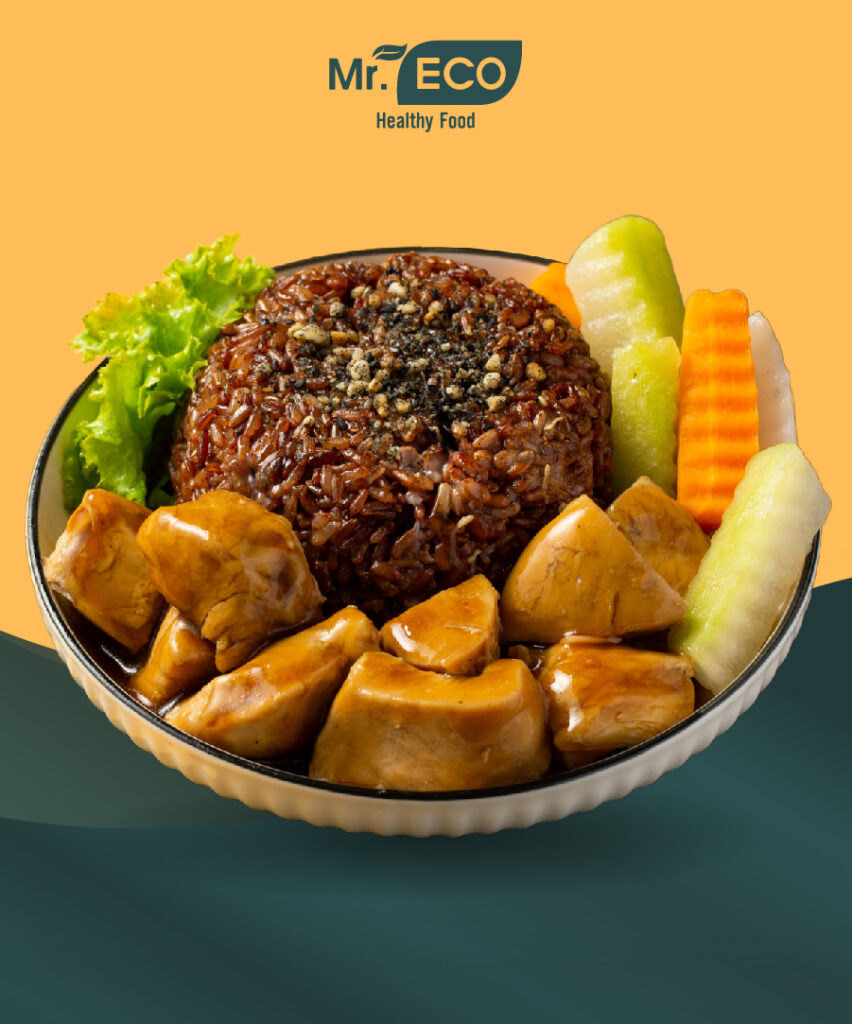 Cơm Gạo Lứt Gà Sốt Teriyaki - Mr.Eco Healthy Food