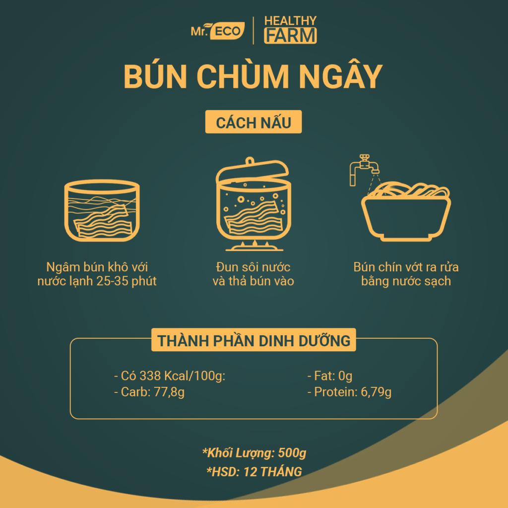 Bún Chùm Ngây Hữu Cơ - Gói 500g - Mr.Eco Healthy Food